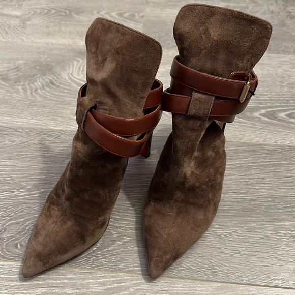 Christian Louboutin | Shoes | Louboutin Open Back Booties | Poshmark